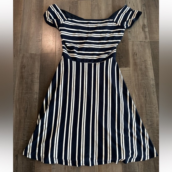 LOFT | Dresses | Loft Crossback Striped Dress | Poshmark